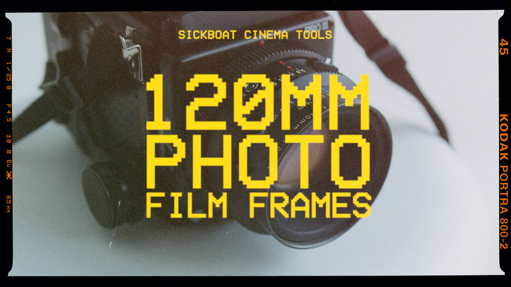 120mm Photo Film Frames PNG | Medium Format Film Borders PNG (8K)