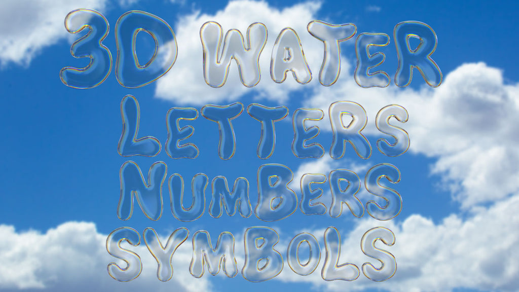 Liquid Glass: Water Text | 3D Water Text Effect (PNG + Animations)
